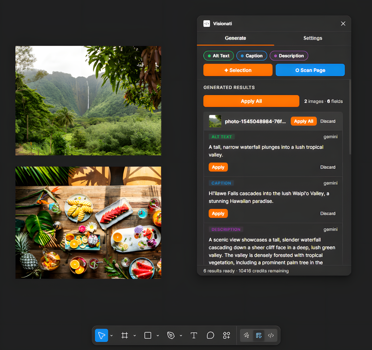 Visionati for Figma | AI Alt Text, Captions & Descriptions